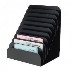 Cashier Pad Racks 10-Pocket Steel, Black - General Bank Supply
